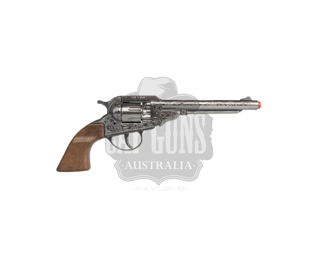 Gonher - Cowboy Colt Revolver 1851 - 8-Shot - Diecast Metal - Brown/Nickel with Box 88-0 | Cap ...