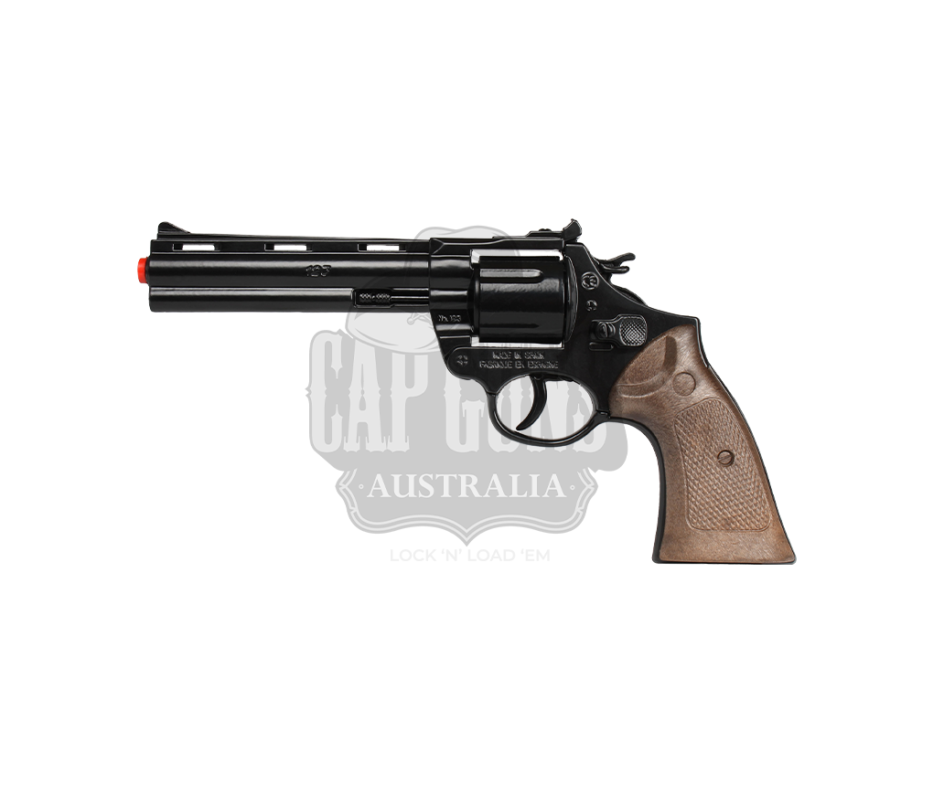 Gonher - Police Revolver - Diecast Metal - Colt Python 6" Brown/Black ...