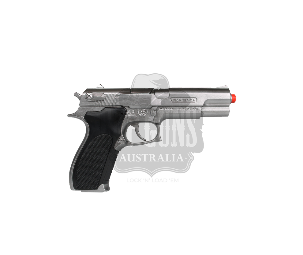 Gonher - Police Pistol Colt M1911 - 8-Shots - Diecast Metal - Black/Gray with Box 45-0 | Cap ...