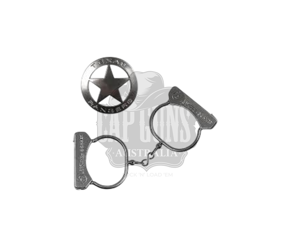 Gonher - Cowboy Handcuffs & Magnetic Texas Ranger Star – Cap Guns Australia